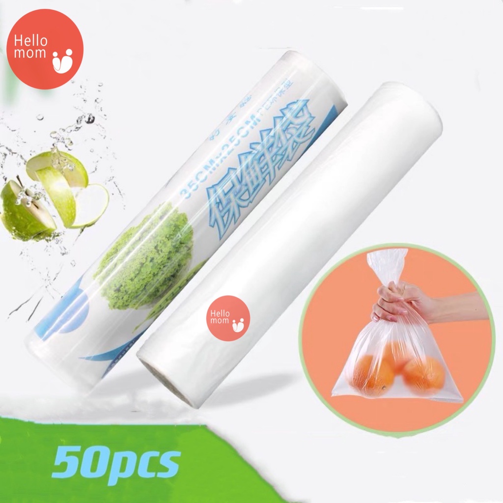 50pcs household fresh-keeping bag, kitchen food vacuum bag, food fresh ...