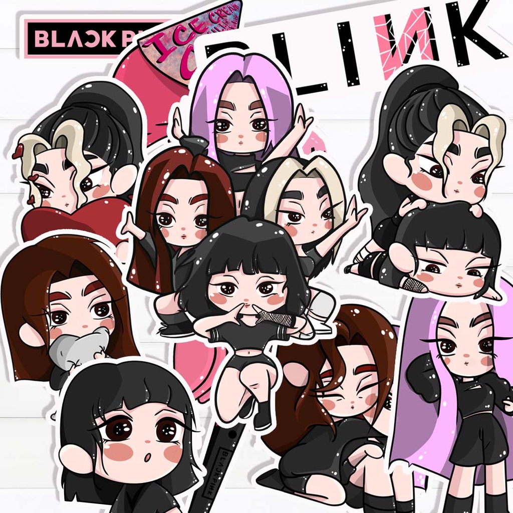 BLACKPINK Chibi Stationary Tumbler Stickers Kpop Stationery Jennie ...