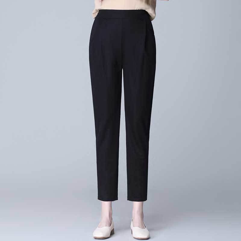 Plus Size M-4XL Harem Long Suit Baggy Pants for Women Elastic High ...