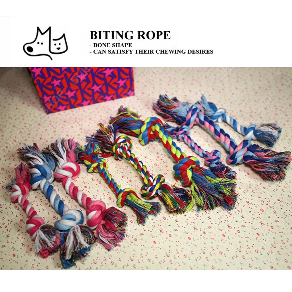 Pet dog toy braided bone rope toy Multi-size Puppy Dog Clean Molar Rope ...