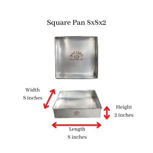 SQUARE PAN / BROWNIE MOLDER / SQUARE CAKE MOLDER Aluminum | Shopee ...