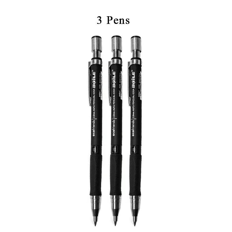 2.0 mm Mechanical Pencils Set 2B Automatic Student Pencils Gray/color ...