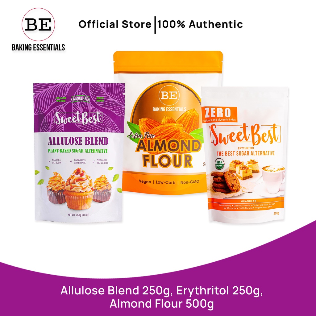 Sweet Best Allulose Blend 250g, Erythritol 250g Natural Sweetener, Almond Flour 500g Extra Fine ...