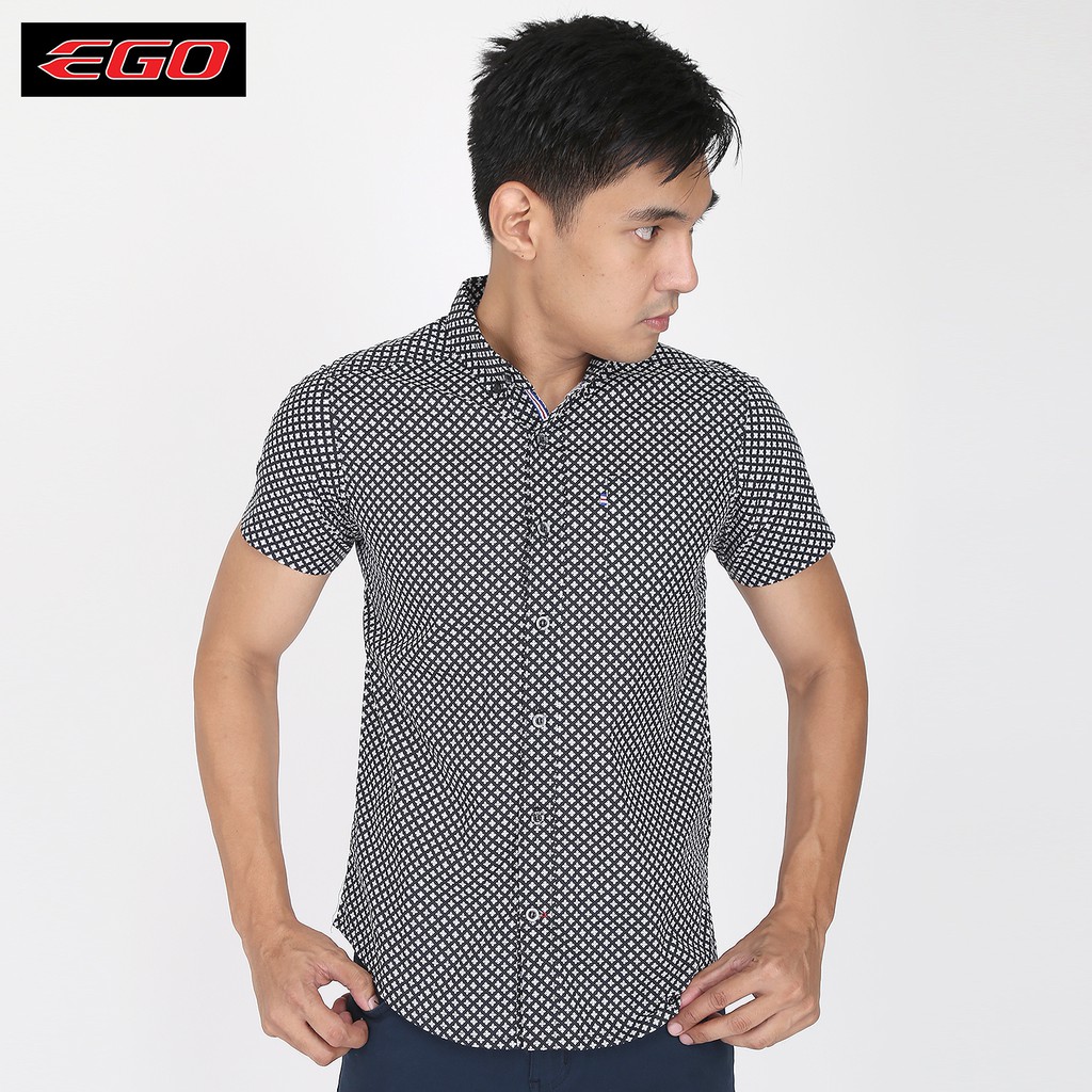 Ego Woven Polo ShortSleeves Relax Fit EMT04-0678 (Black) | Shopee ...