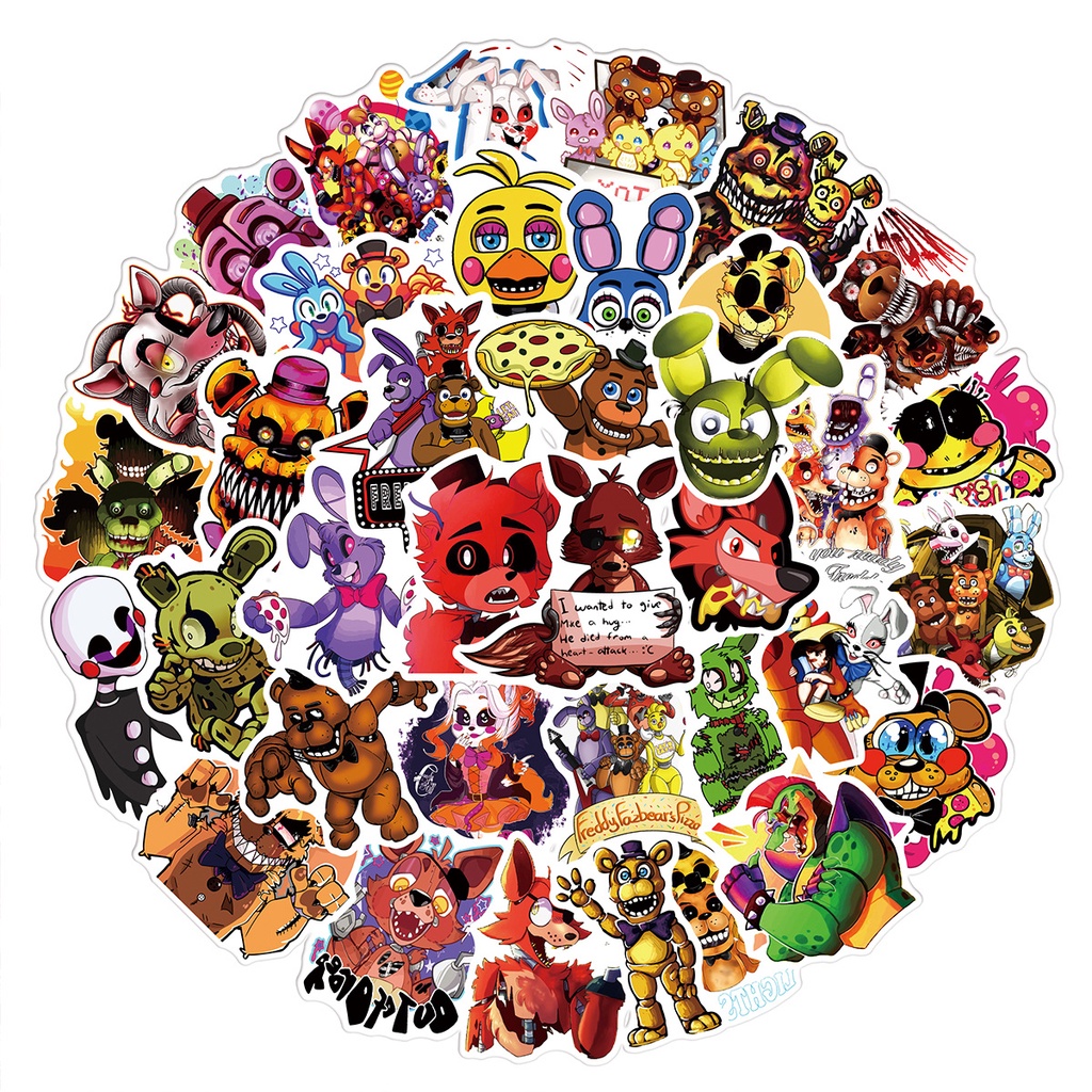 Y&P| Five Nights at Freddy's Stickers Cartoon Waterproof Graffiti ...