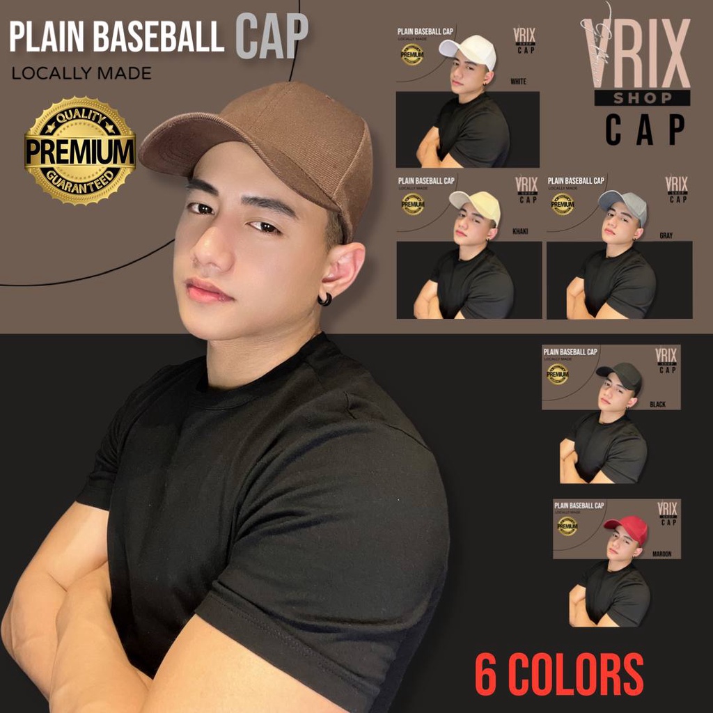 BASEBALL CAP PLAIN BY VRIX SHOP | Shopee Philippines