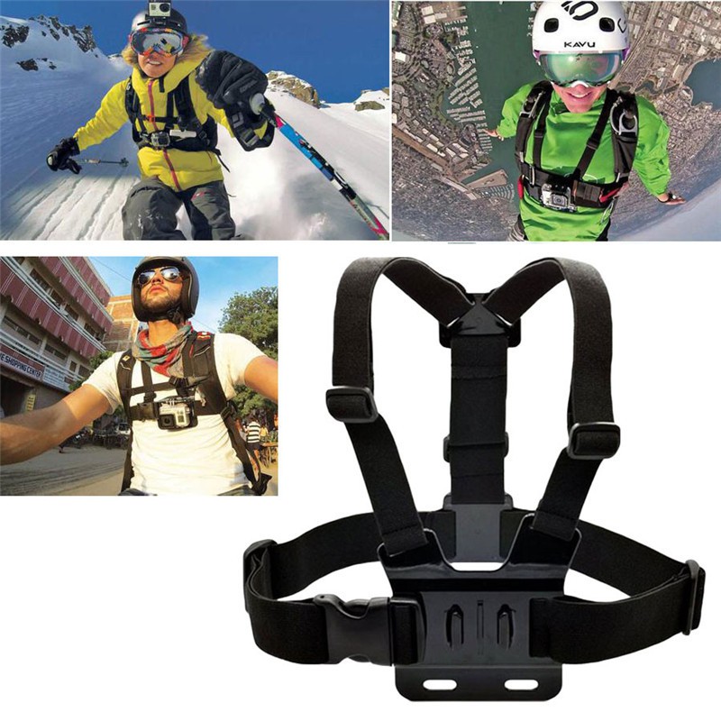 Adjustable Elastic Chest Strap Mount for GoPro Action Camera | Shopee ...