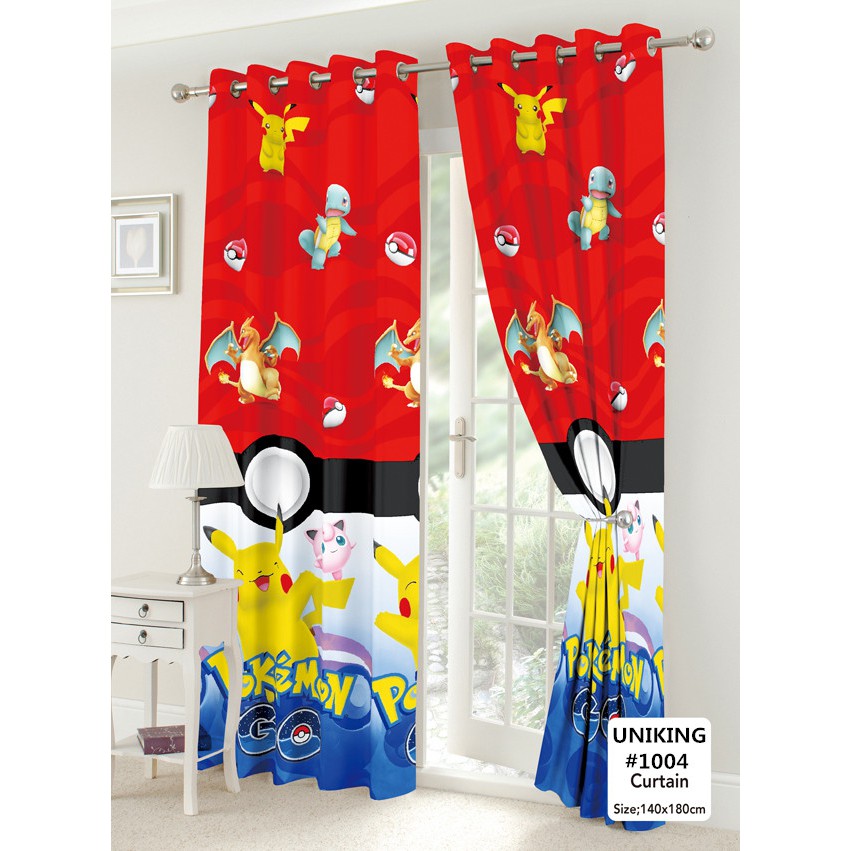 Pikachu Curtain No Ring130cm*200cm(1pcs) | Shopee Philippines