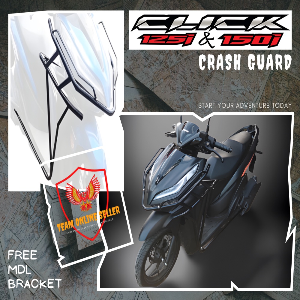 HONDA CLICK 125i | 150i - FULL CRASH GUARD ( PHASE 1 ) | Shopee Philippines