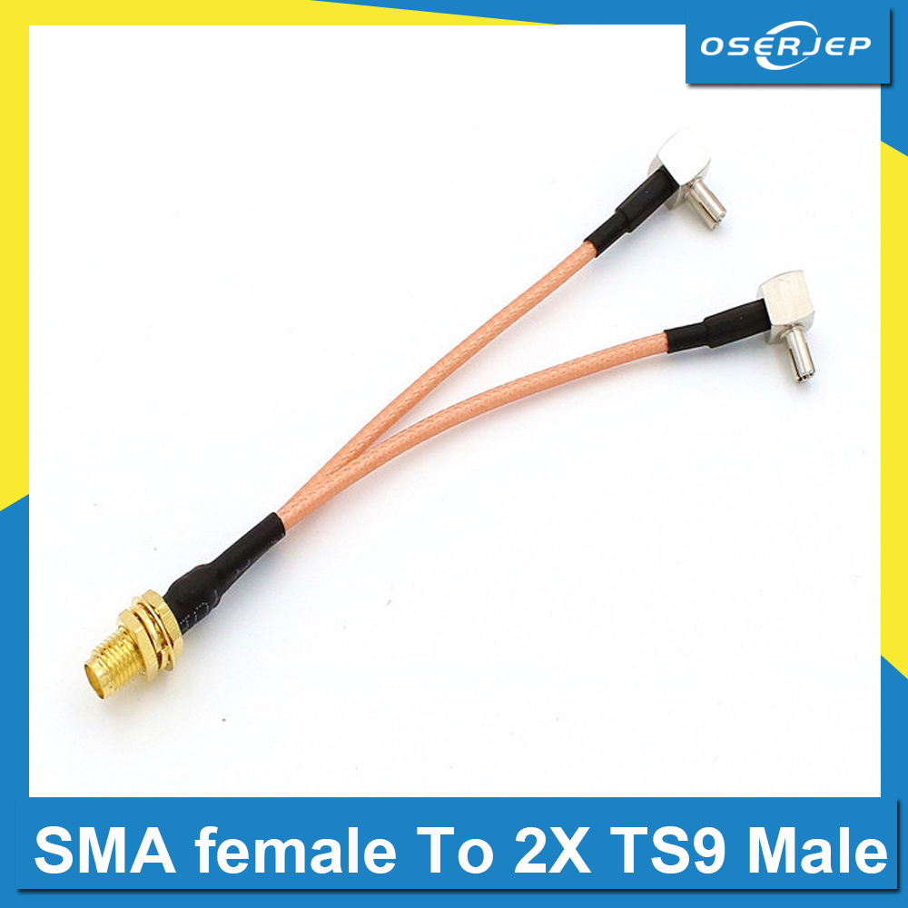 SMA female To 2X TS9 Male Splitter Combiner Converter RG316 Coaxial ...