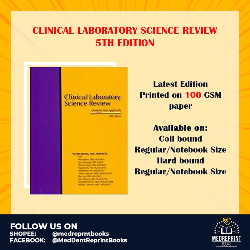 CLINICAL LABORATORY SCIENCE REVIEW 5TH EDITION | Shopee Philippines