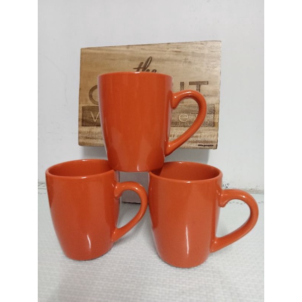 3pcs. Orange Coffee Mugs 14oz Microwavable | Shopee Philippines