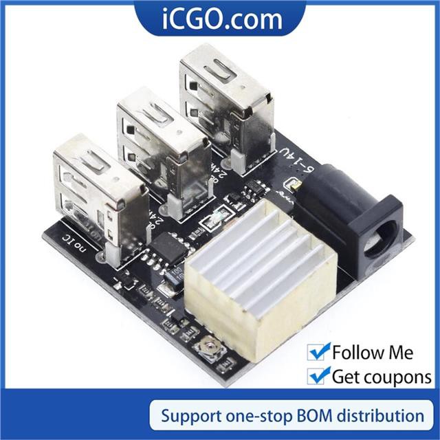 DC-DC 9V/12V To 5V 8A Step Down Power Charger Bank Board 3 USB Mini ...