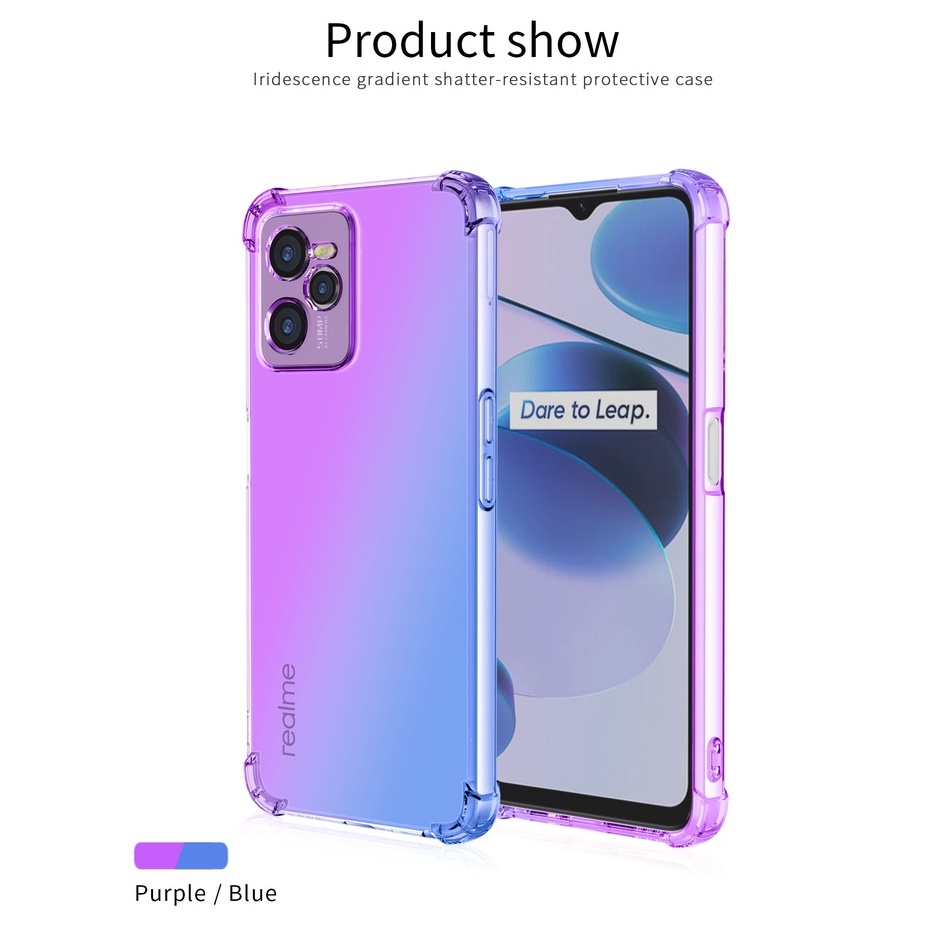 Realme C11 C35 C25 C25S case Colourful clear cover Gradient casing soft ...