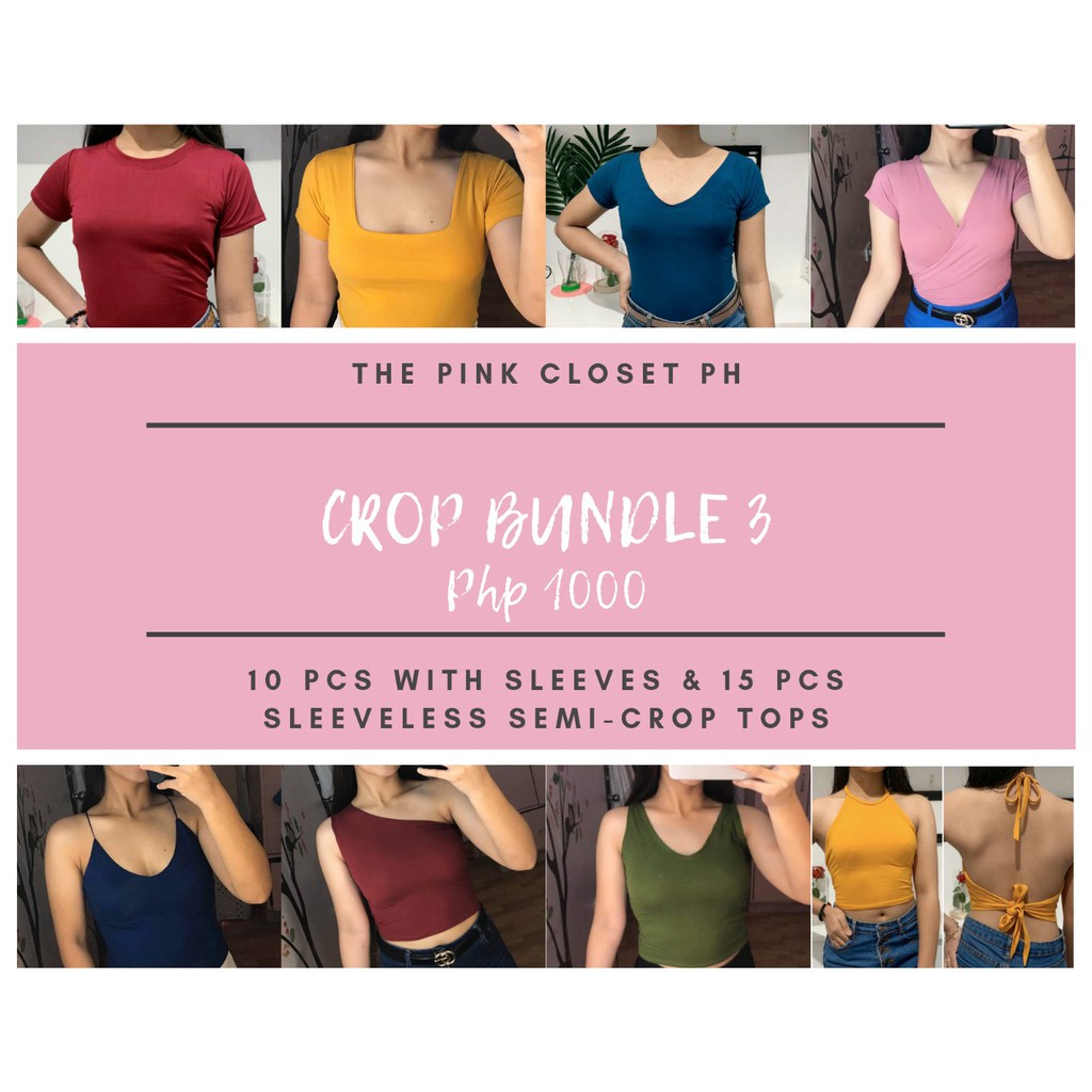 CROP TOP BUNDLE 3 (Mixed) | Shopee Philippines