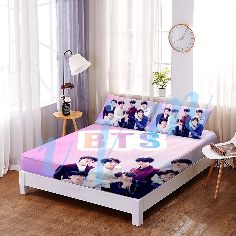 BTS Bedsheets Single 3D Printed | Shopee Philippines