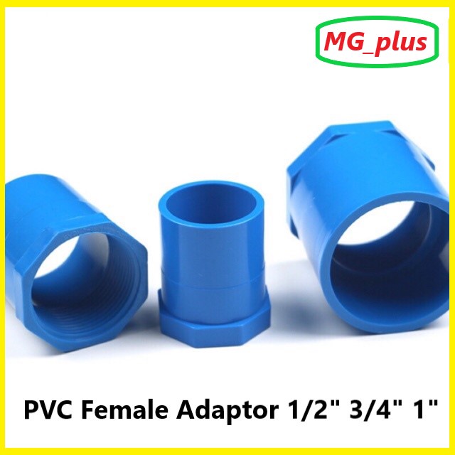 PVC Blue Fittings 1/2" To 1" Female Adaptor Coupling With Thread For ...