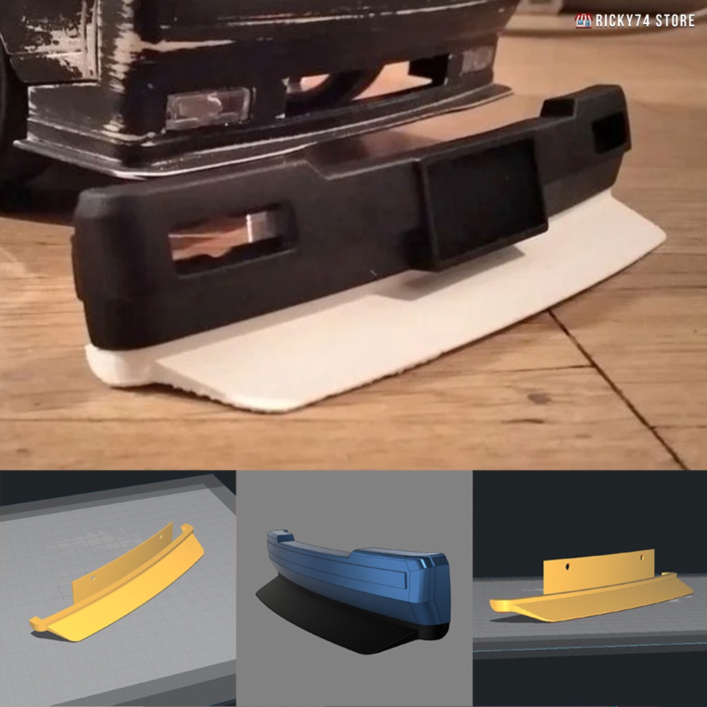 WPL D12 Lips Front Bumper - 1:10 Scale WPL D12 RC Drift 3D Print ...