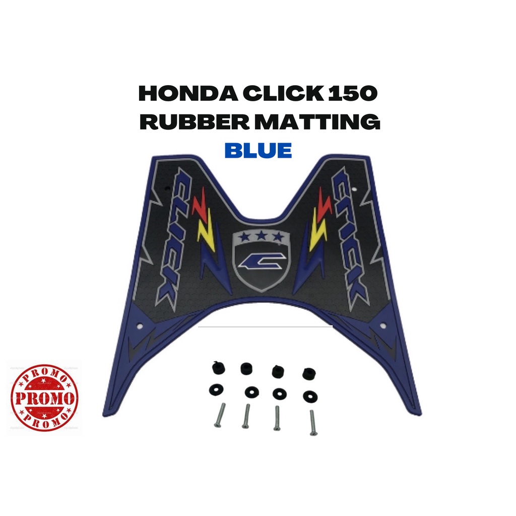 HONDA CLICK 150i RUBBER MATTING BLUE WITH SCREWS / HONDA CLICK 150 ...