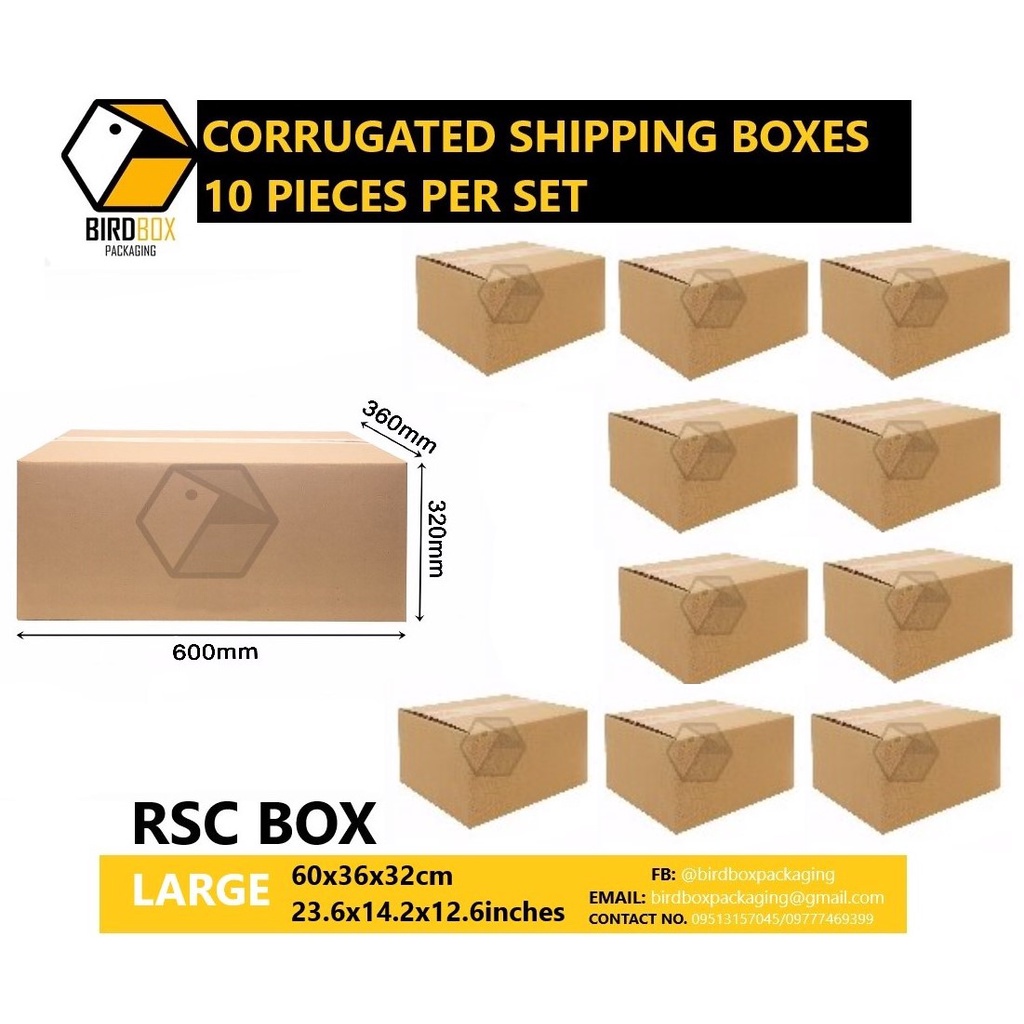 Birdbox Brown Kraft Corrugated Box JNT size 10 Pieces per set (LARGE ...