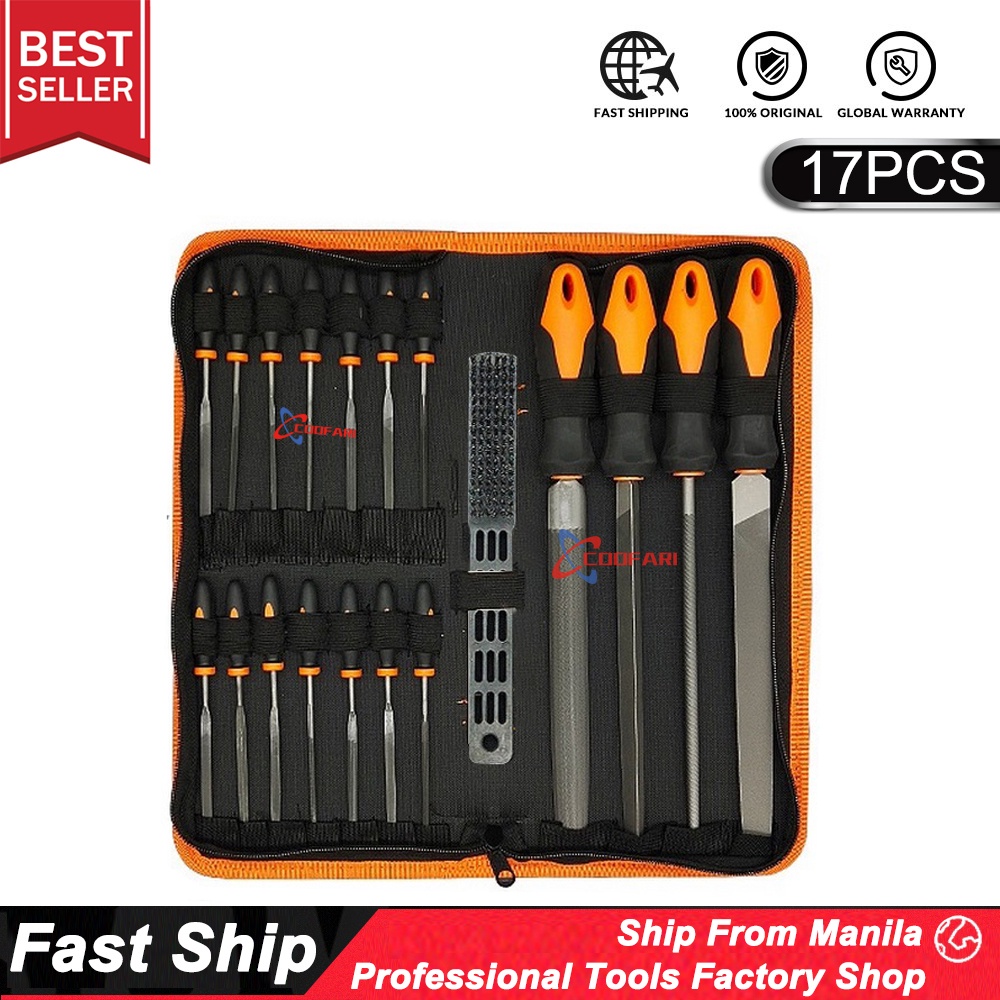 17 Pcs Metal & Wood File Rasp Set, T12 High Carbon Steel Hand File Set ...
