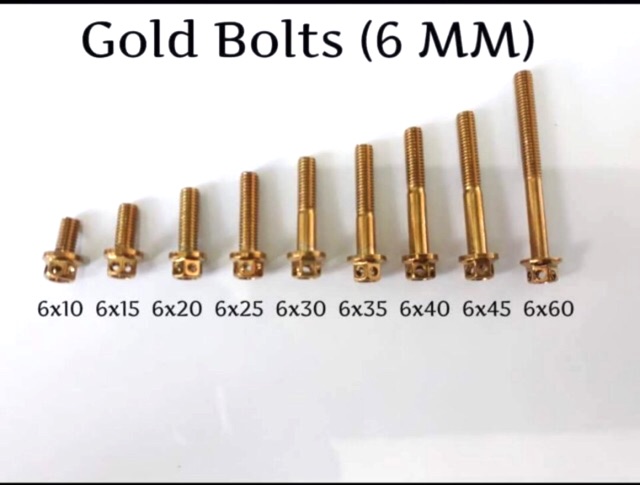 Thailand gold bolt 6mm gold and blue sold for 5pcs set | Shopee Philippines