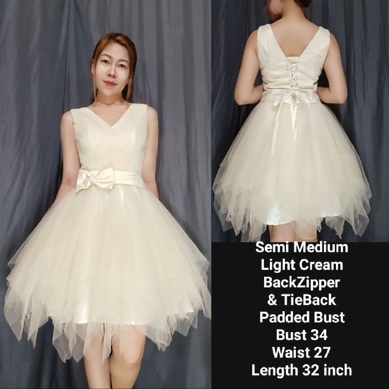 2022☾۞Formal Cream Cocktail Dresses for Civil Wedding and dedication ...
