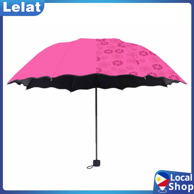 Water Splash Tri-Fold Umbrella Vinyl Folding Portable Sun Umbrella Rain ...