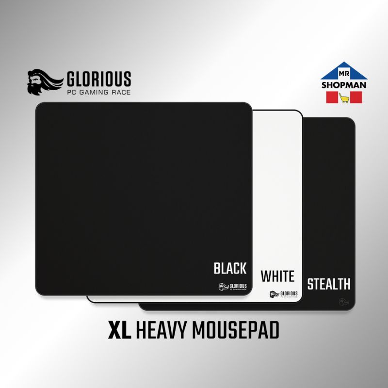 Glorious XL Heavy Mouse Pad Black White Stealth Mousepad | Shopee ...