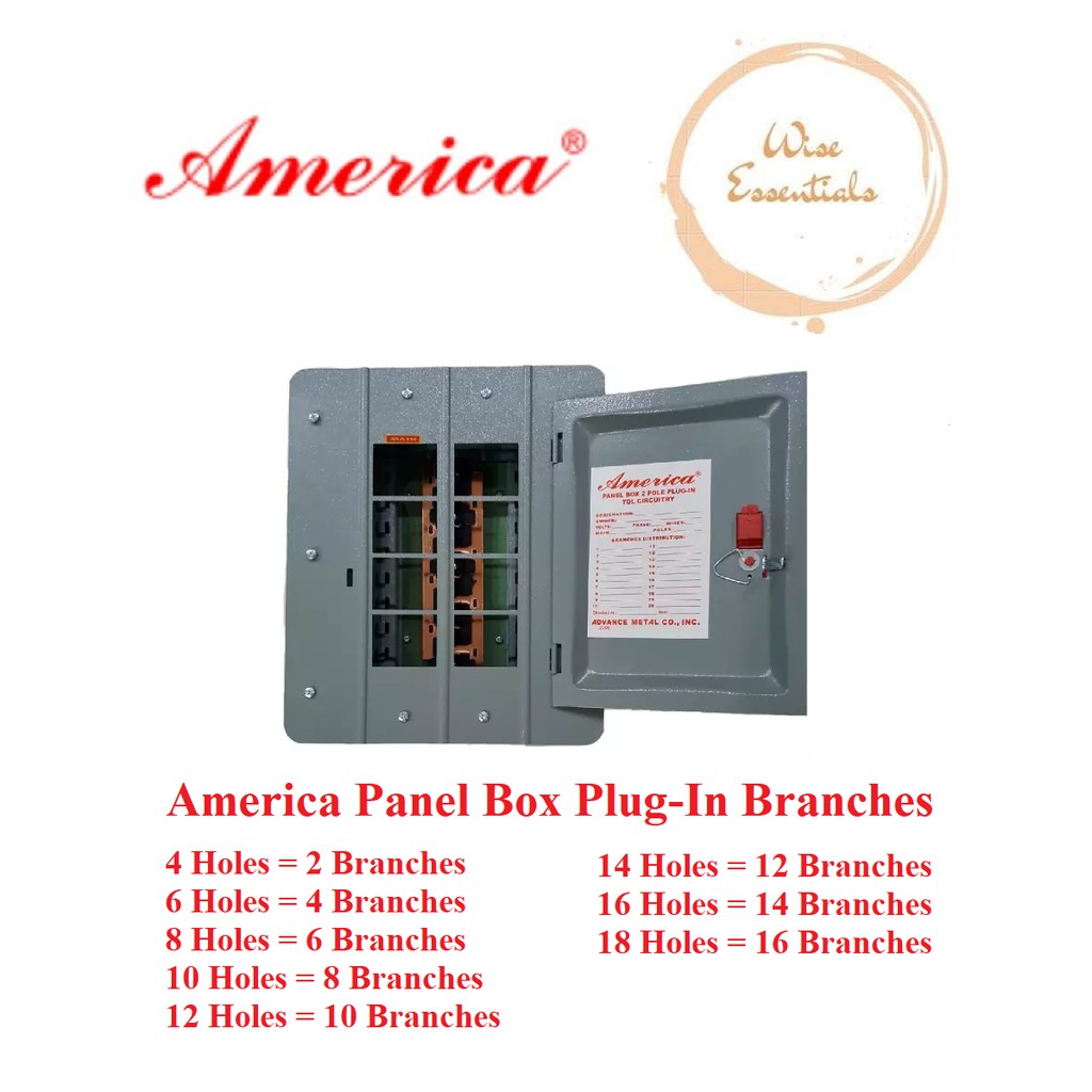 AMERICA Panel Box Plug-In Branches 2branches to14branches | Shopee ...