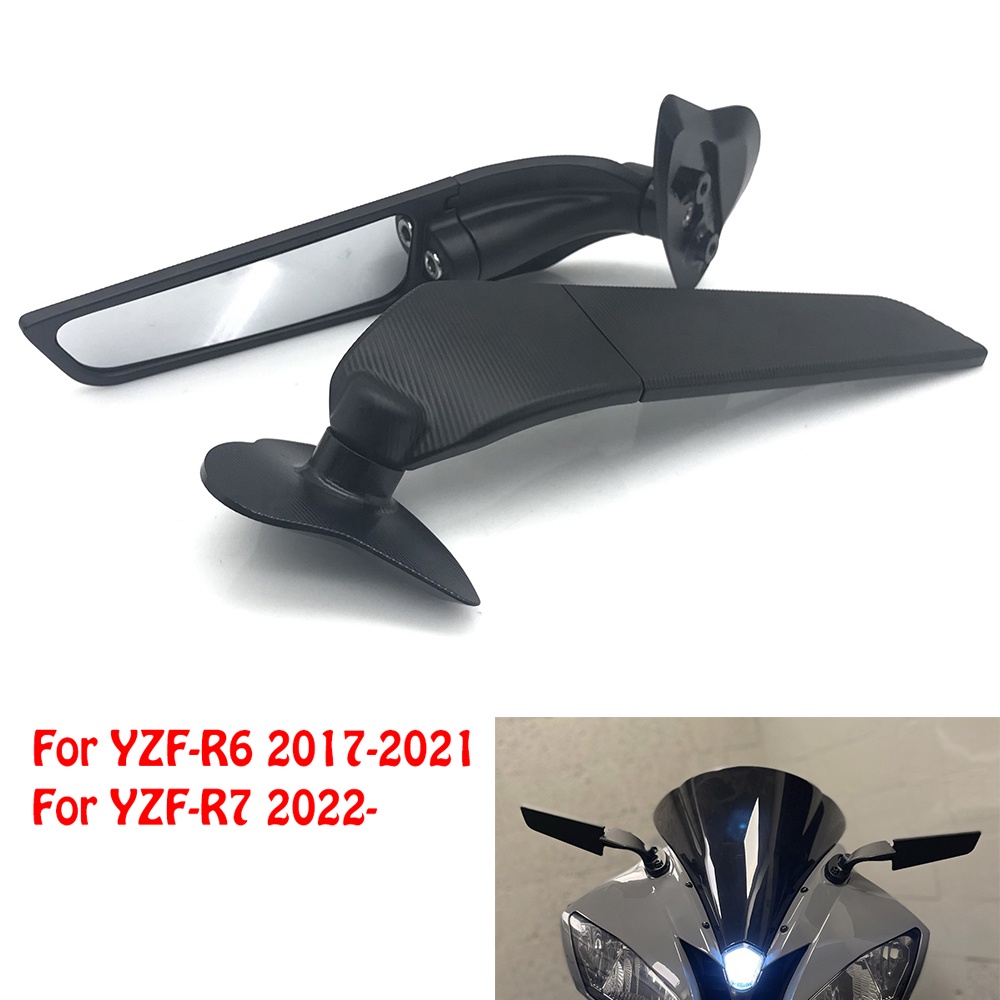 Motorcycle Adjustable Rotating Rearview Mirror Modified Wind Wing ...