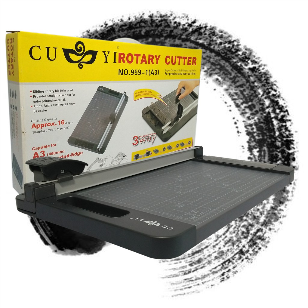Rotary Paper Cutter A3 Size 【 3 Way (Straight, Perforated, Wavy) 】 Cuyi ...