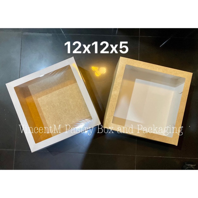 (5-20PCS) Cake Box with window 12x12x5 inches/Pastry box/Gift Box ...