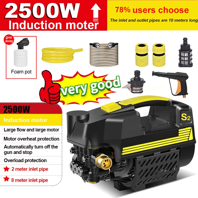 Portable High Pressure Washer 3500W Super Power Cleaner Water Jet ...