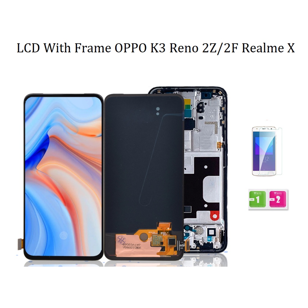 Oled With Frame For Oppo K3 Reno 2z 2f Realme X Lcd Display With Touch 0483