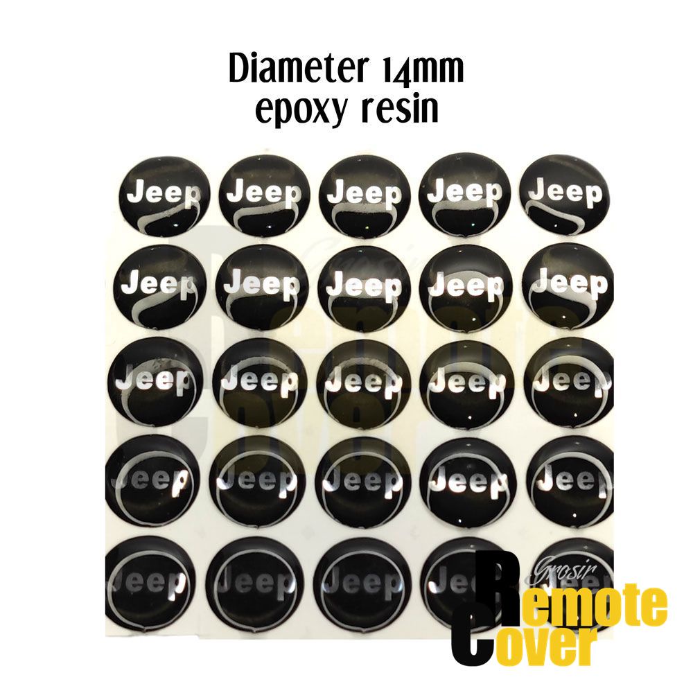 Emblem Key Folding Sticker Logo Round 14mm Resin Epoxy VVDI KEYDIY JMD ...