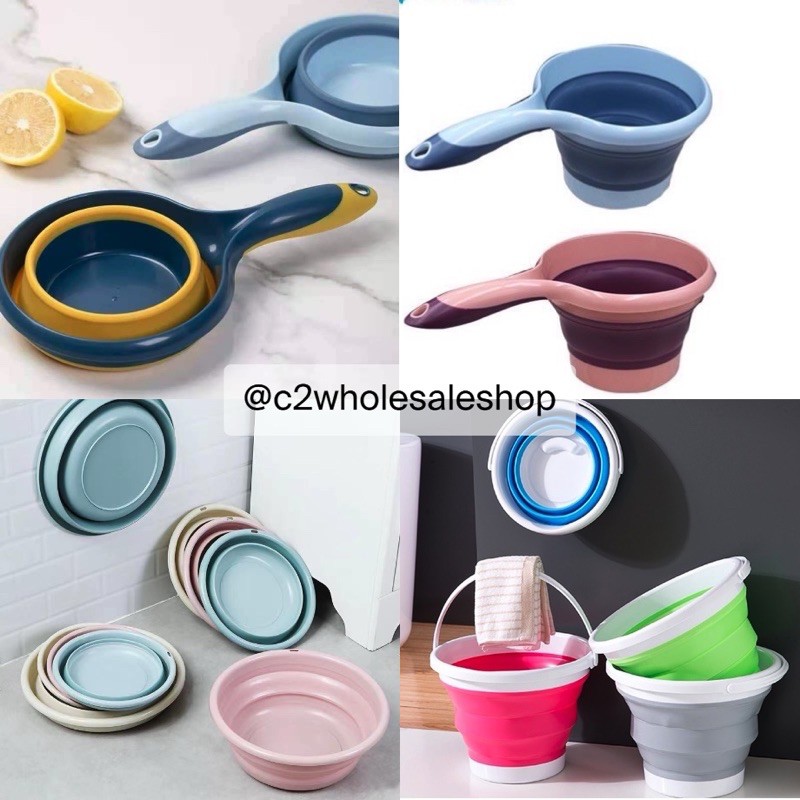 Collapsible Foldable Wash Basin laundry bathroom foldable water dripper ...