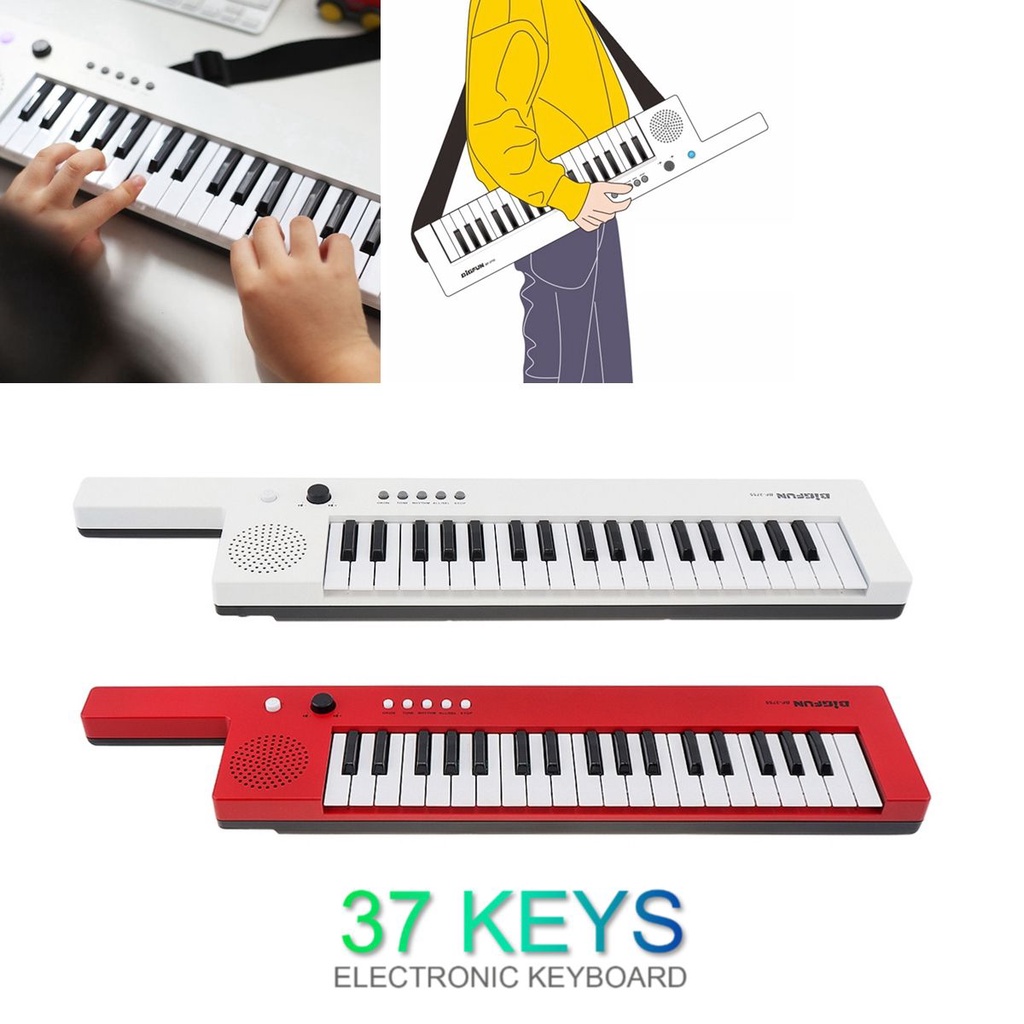 2 colors optional Rechargeable 37 Keys Guitar Electronic Organ Mini Key ...