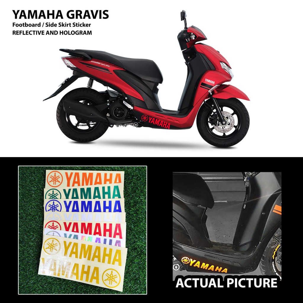 Yamaha Mio Gravis Footboard / Side Skirt Sticker Reflective and ...