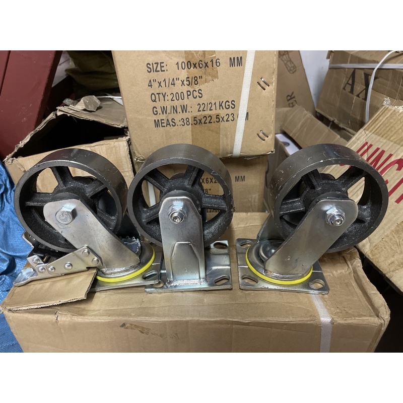 Steel Caster Wheel Heavy Duty 5"x2" (Swivel,Fixed,Swivel with lock ...