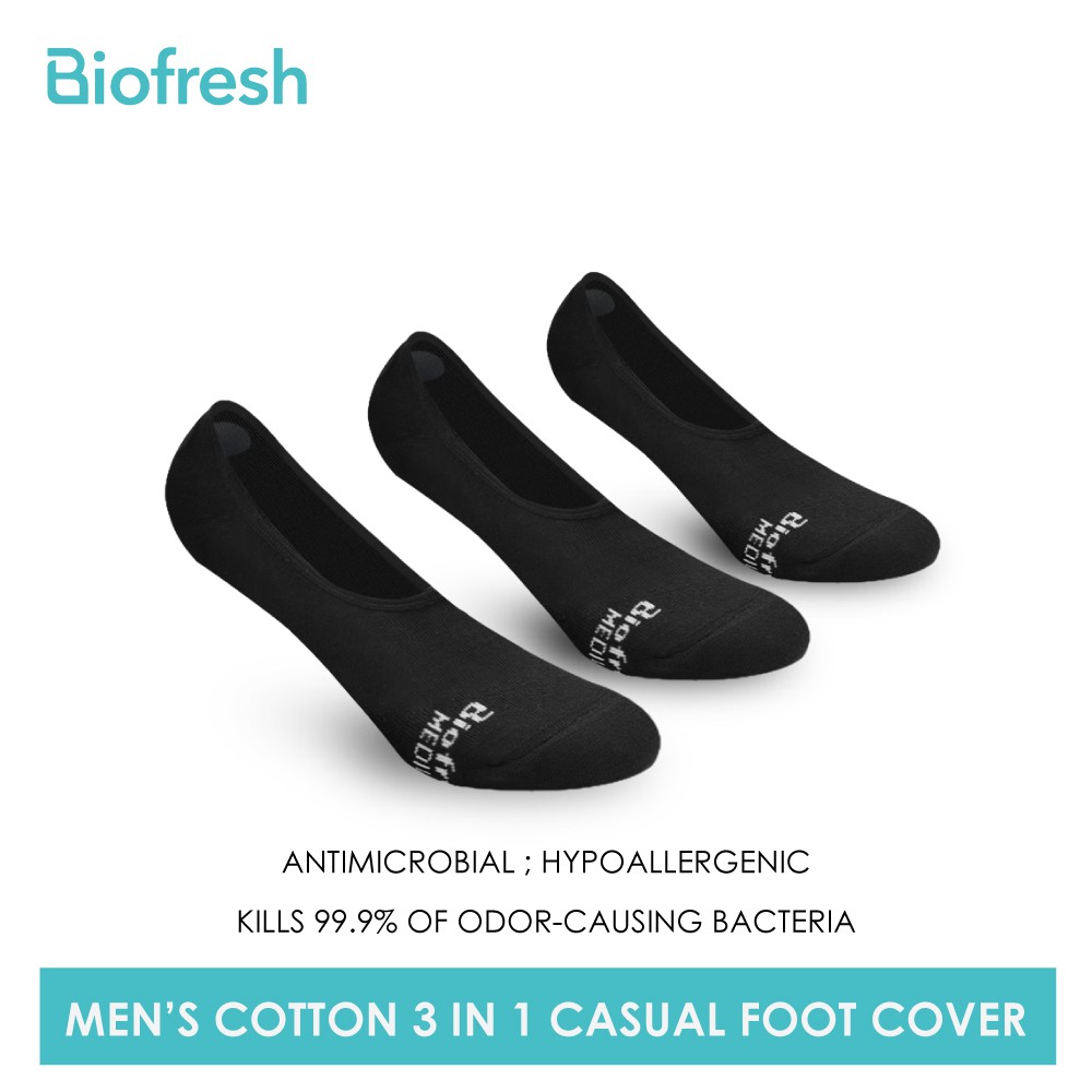 Biofresh Men's Antimicrobial No Show Lite Thin Casual Socks 3 pairs in ...
