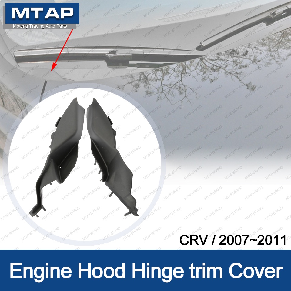 MTAP For CRV Engine Hood Hinge Cover Cap/Side Windscreen Grille Cover ...