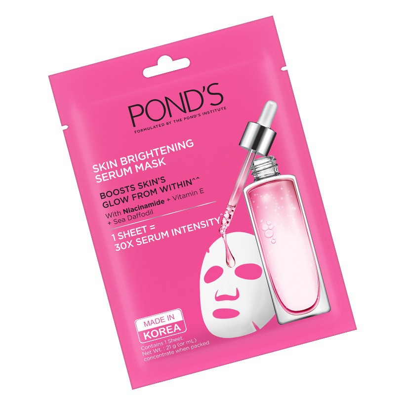Ponds Skin Brightening Serum Mask 21ml | Shopee Philippines