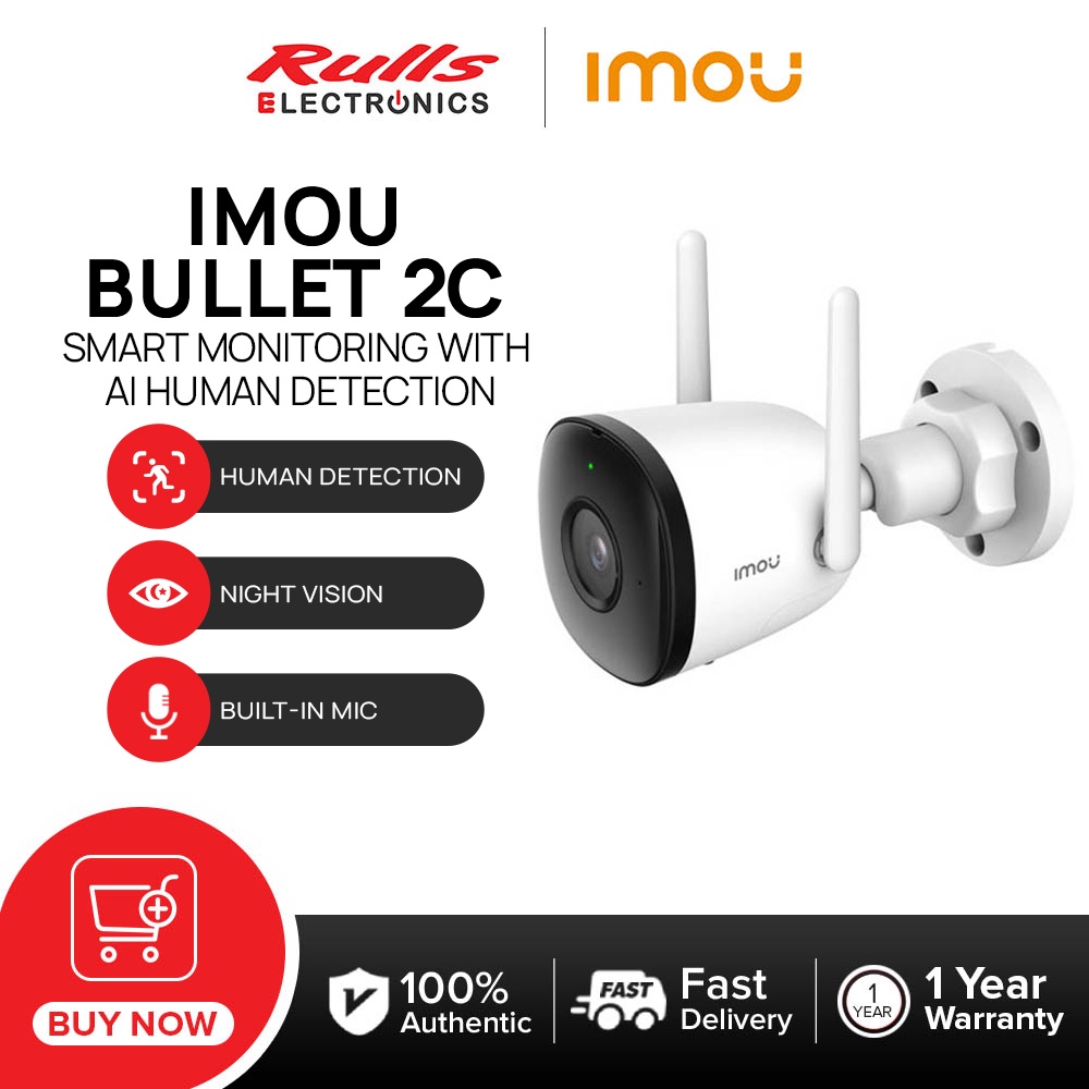 IMOU Dahua Bullet 2C 1080P Wi-Fi Camera Dual Antenna Outdoor IP67 ...