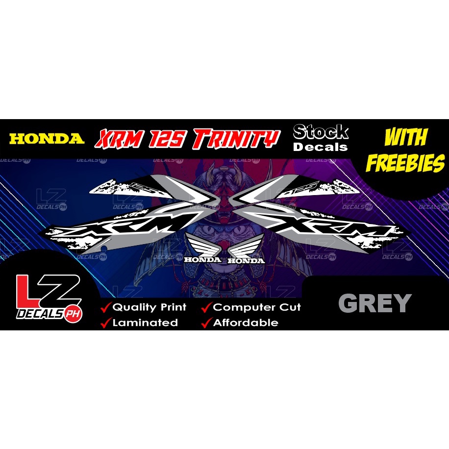 Honda XRM 125 Trinity Stock Decals / Stickers with Freebies | Shopee ...