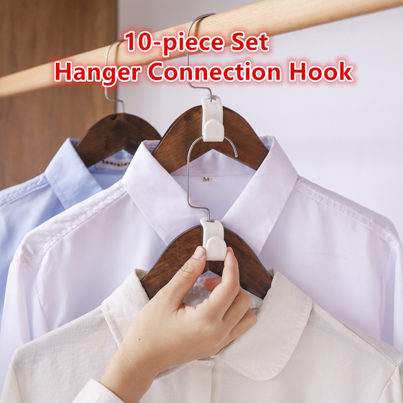10-Piece Set, Hanger Connection Hook, Function Wardrobe Storage ...