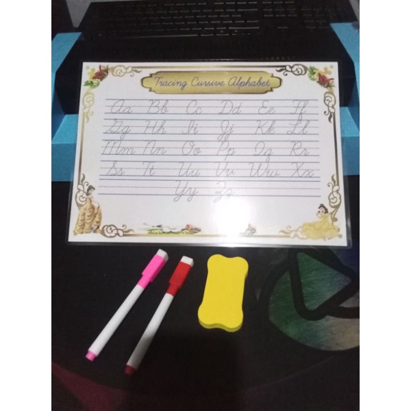Laminated Cursive_Print writing in A4 size with 2 pc marker | Shopee ...