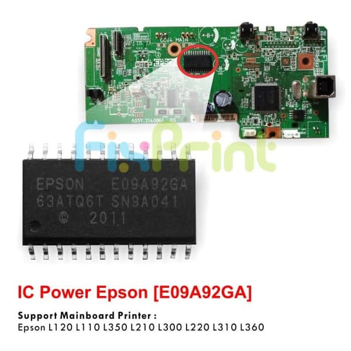 IC Power Epson E09A92GA L110 L350 L210 L300 L220 L310 L360 IC Mainboard ...