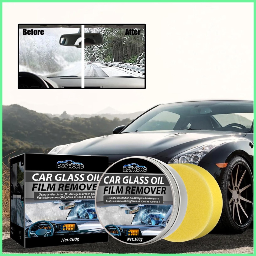 【Quick Shipping】Car glass oil film, acid rain remover, glass water mark ...