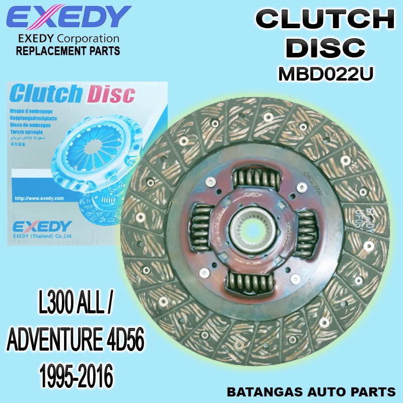 EXEDY CLUTCH DISC FOR L300 ALL/ ADVENTURE 4D56 1995-2016 MBD022U (1PC ...